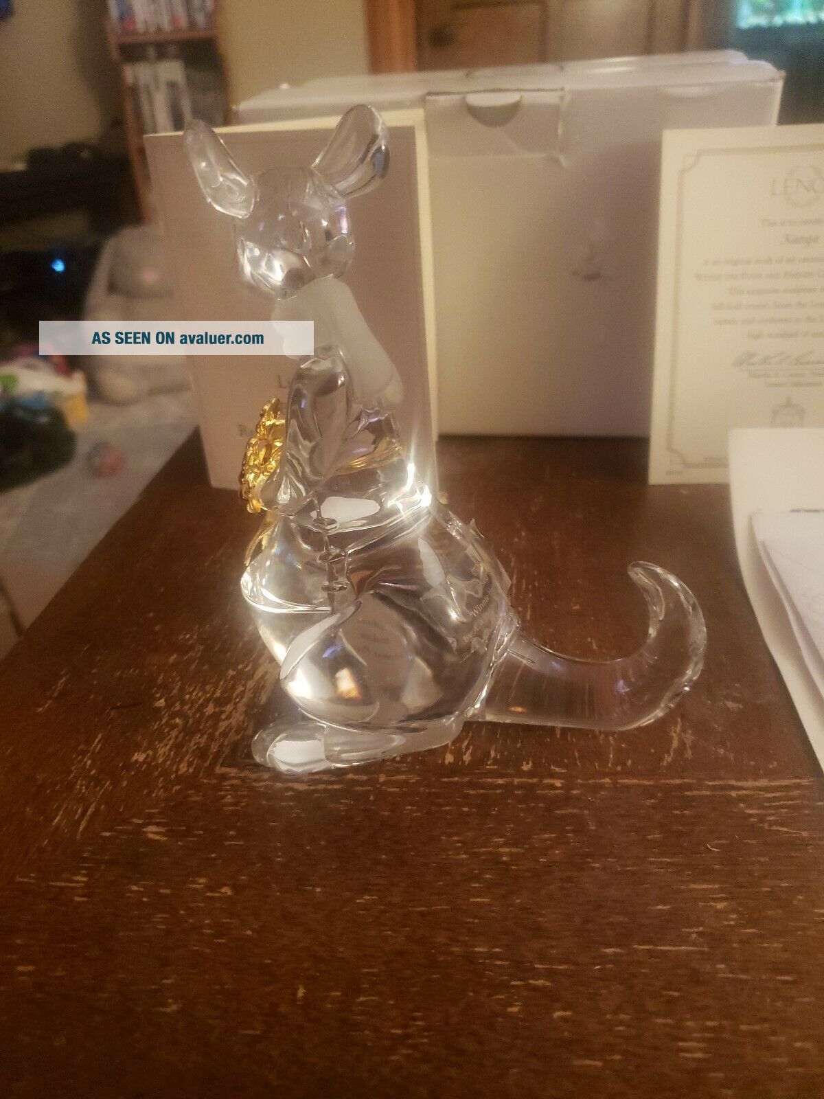 Lenox DISNEY ' S Winnie The Pooh CRYSTAL KANGA Kangaroo Sculpture ...