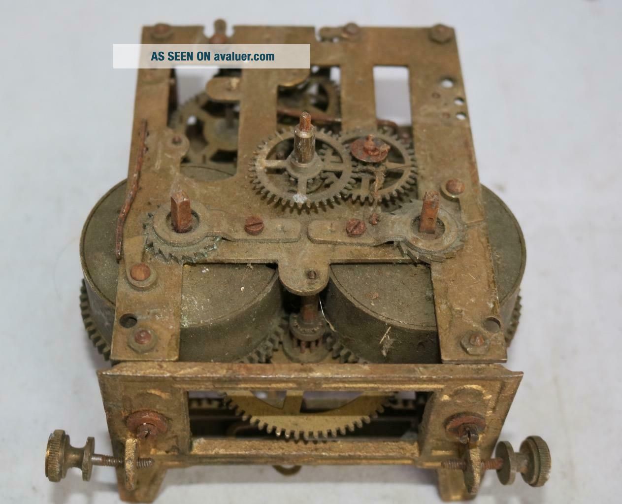 Antique German Vienna 8 Day Clock Striking Movement Spares Parts | #4055682