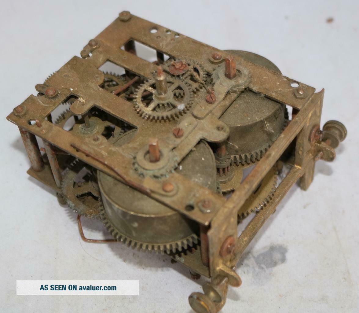 Antique German Vienna 8 Day Clock Striking Movement Spares Parts | #4055682