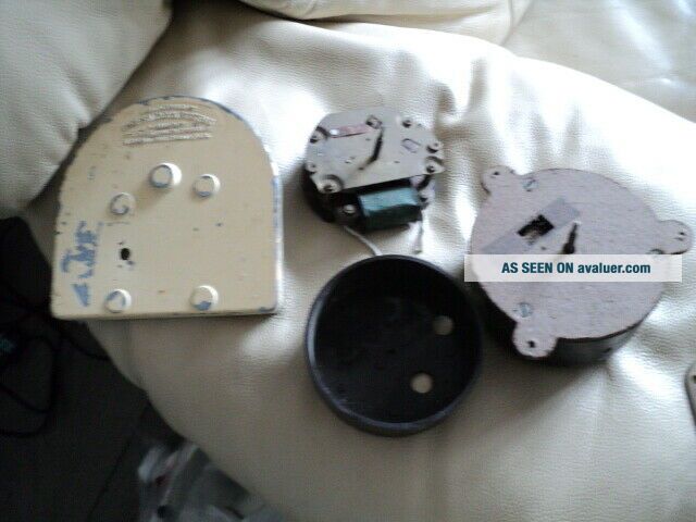 2 Vintage Metamec Bakelite Electric Clock Movements & Back Metal Cover ...