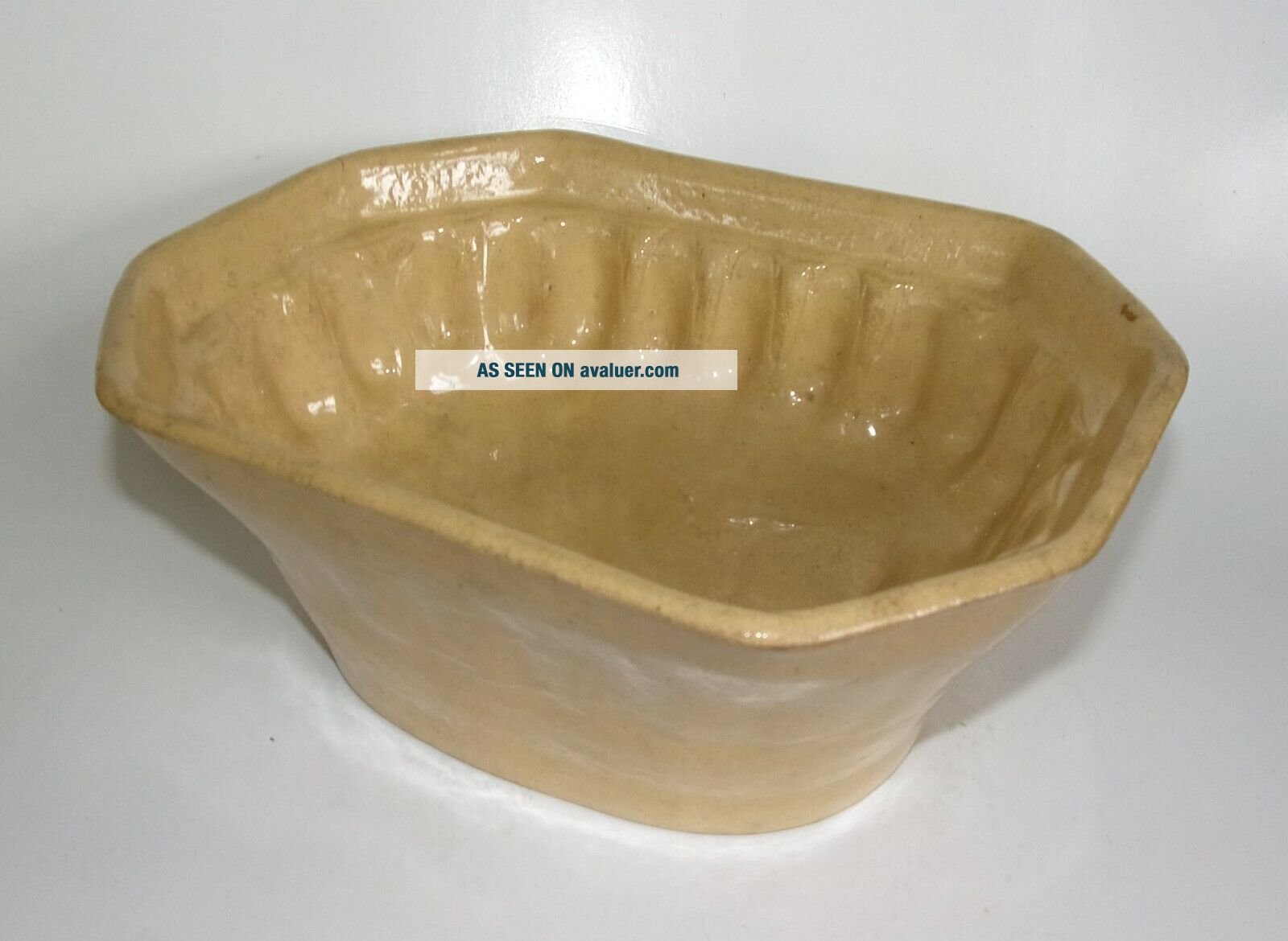 Yellow Ware Earthenware SHEAF OF WHEAT Bread Mold | #4053555