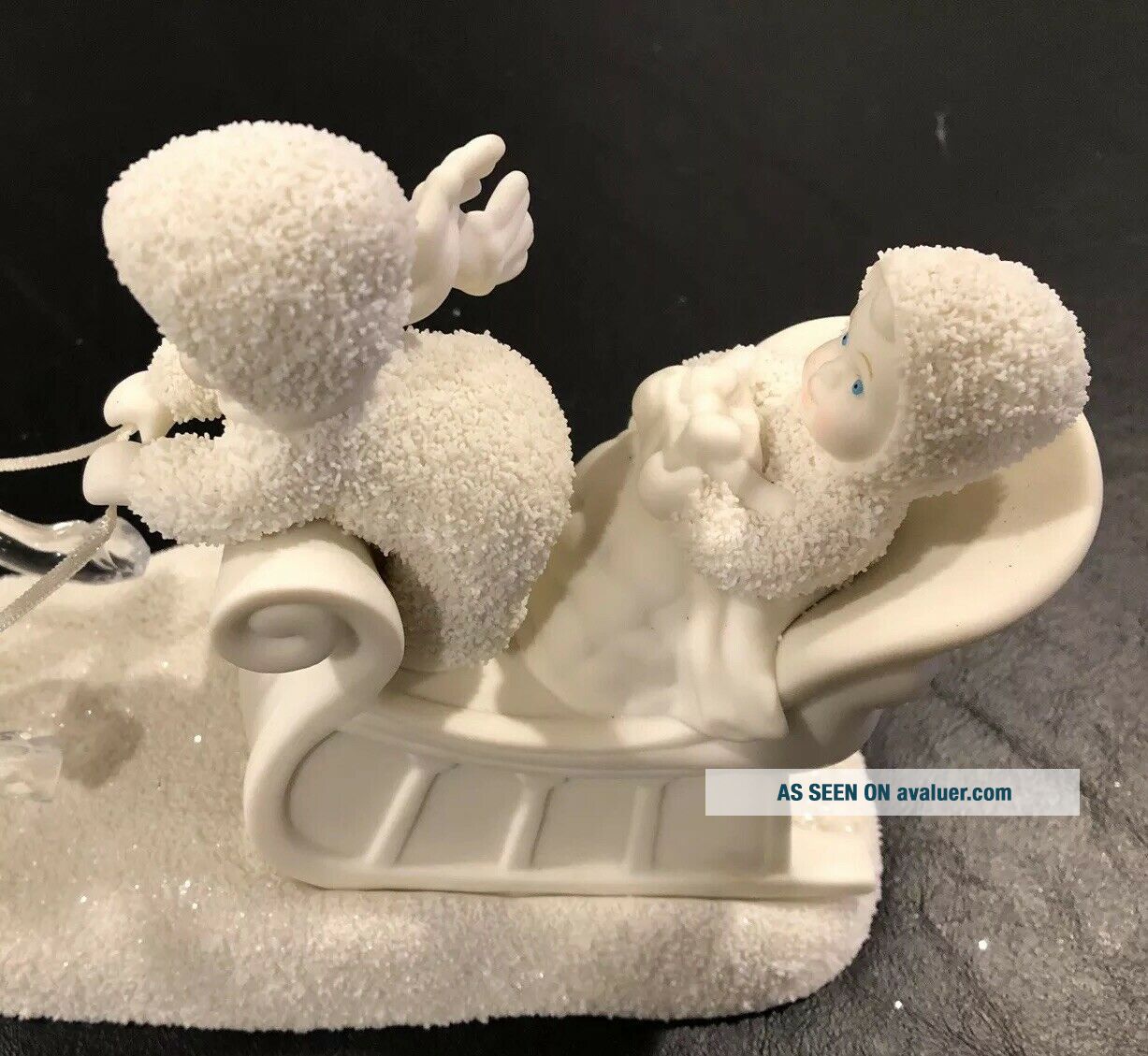 Dept 56 Snowbabies " Up Into The Stars " Sleigh Reindeer Flying ...