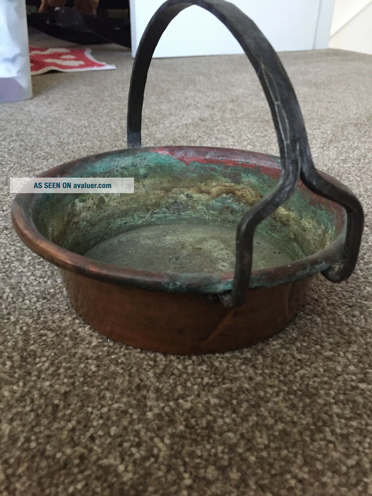 Handmade Arts Crafts Copper Pot Pan With Hand Forged Handle | #4072448