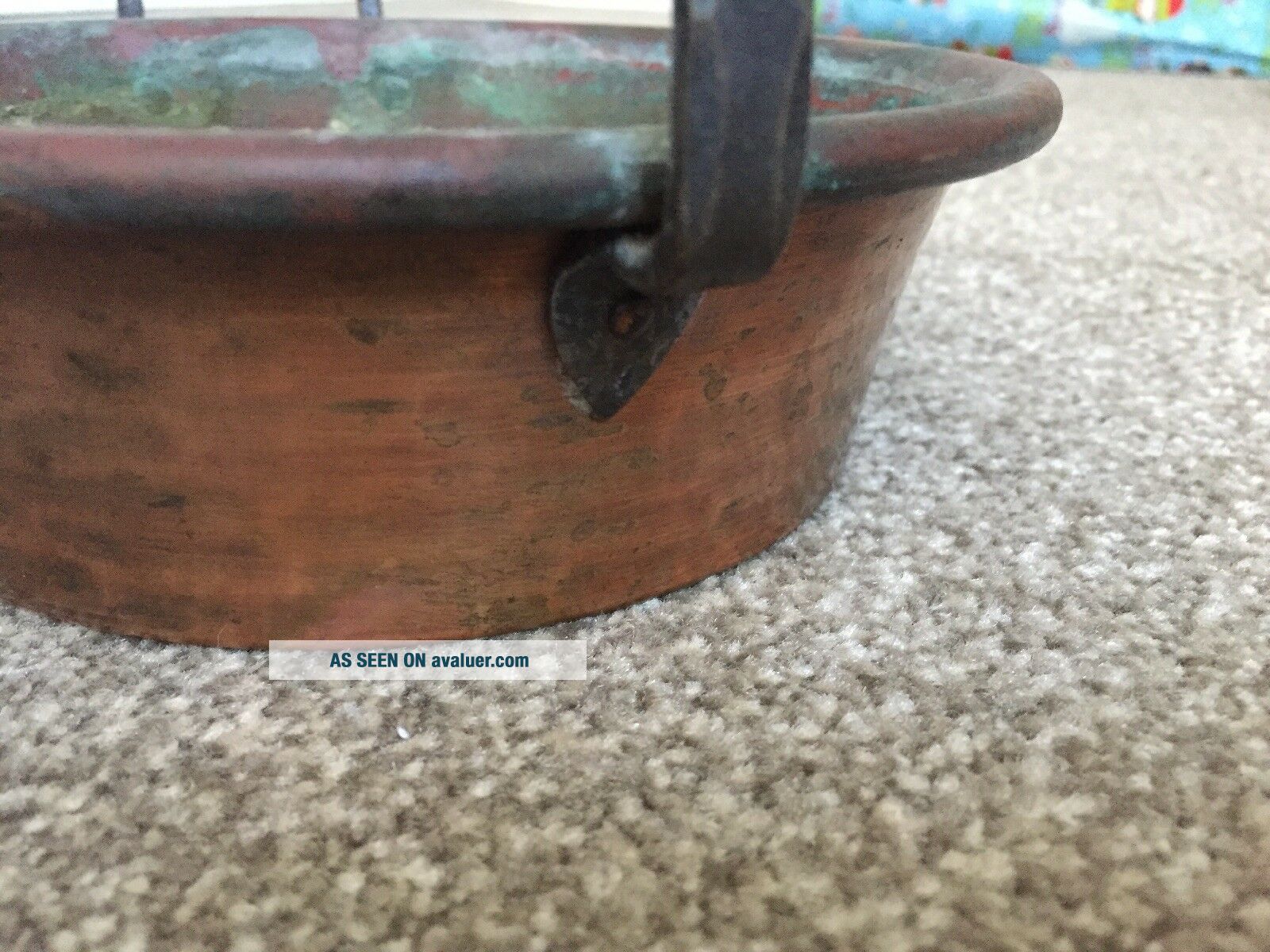 Handmade Arts Crafts Copper Pot Pan With Hand Forged Handle | #4072448