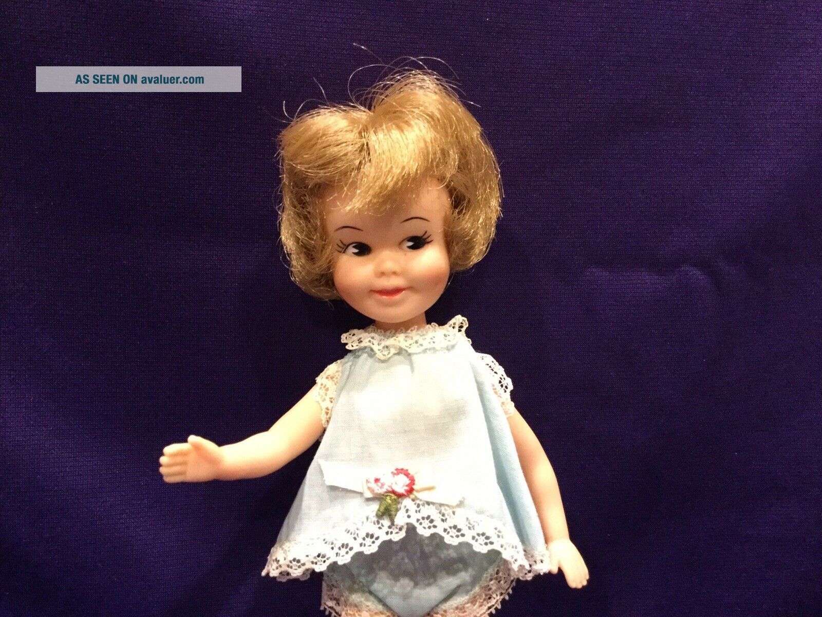 PENNY BRITE DOLL: VINTAGE 1963. EIGHT INCHES TALL. SHORT BROWN HAIR ...