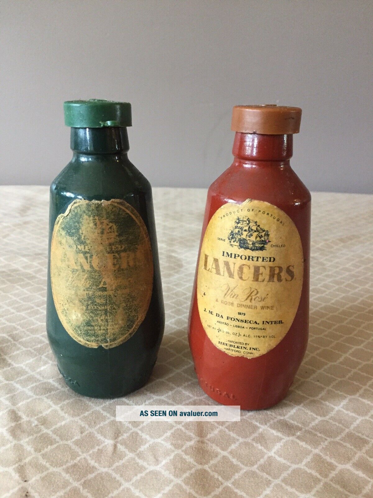 Vintage Lancer Salt And Pepper Shakers Made In Portugal Dinner Wine ...