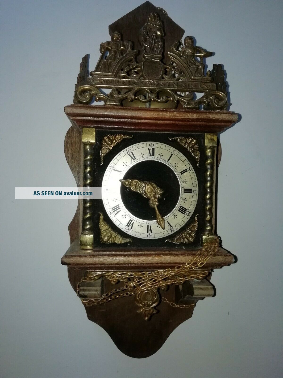 Vintage Zaan Zaanse Zaandam Twin Weight Dutch Wall Clock For Spares ...
