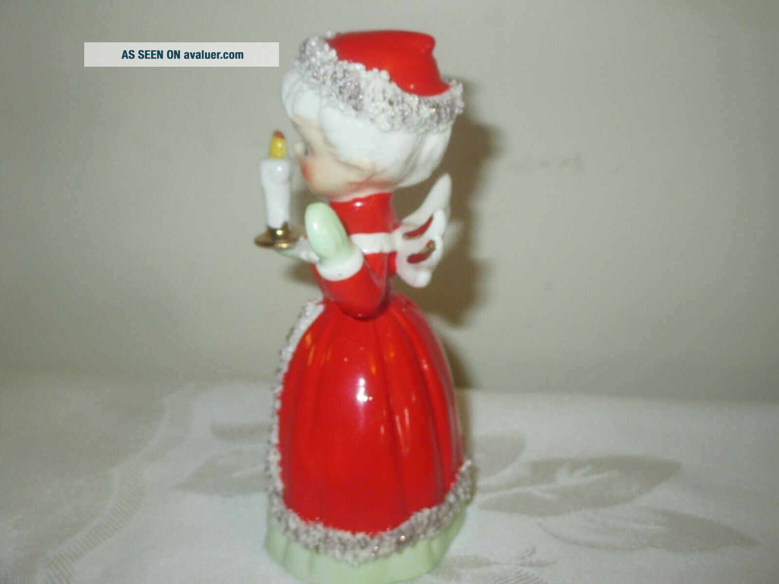 VINTAGE 1956 NAPCO JAPAN 5 " CHRISTMAS ANGEL BELL WITH CANDLE AX1694C ...