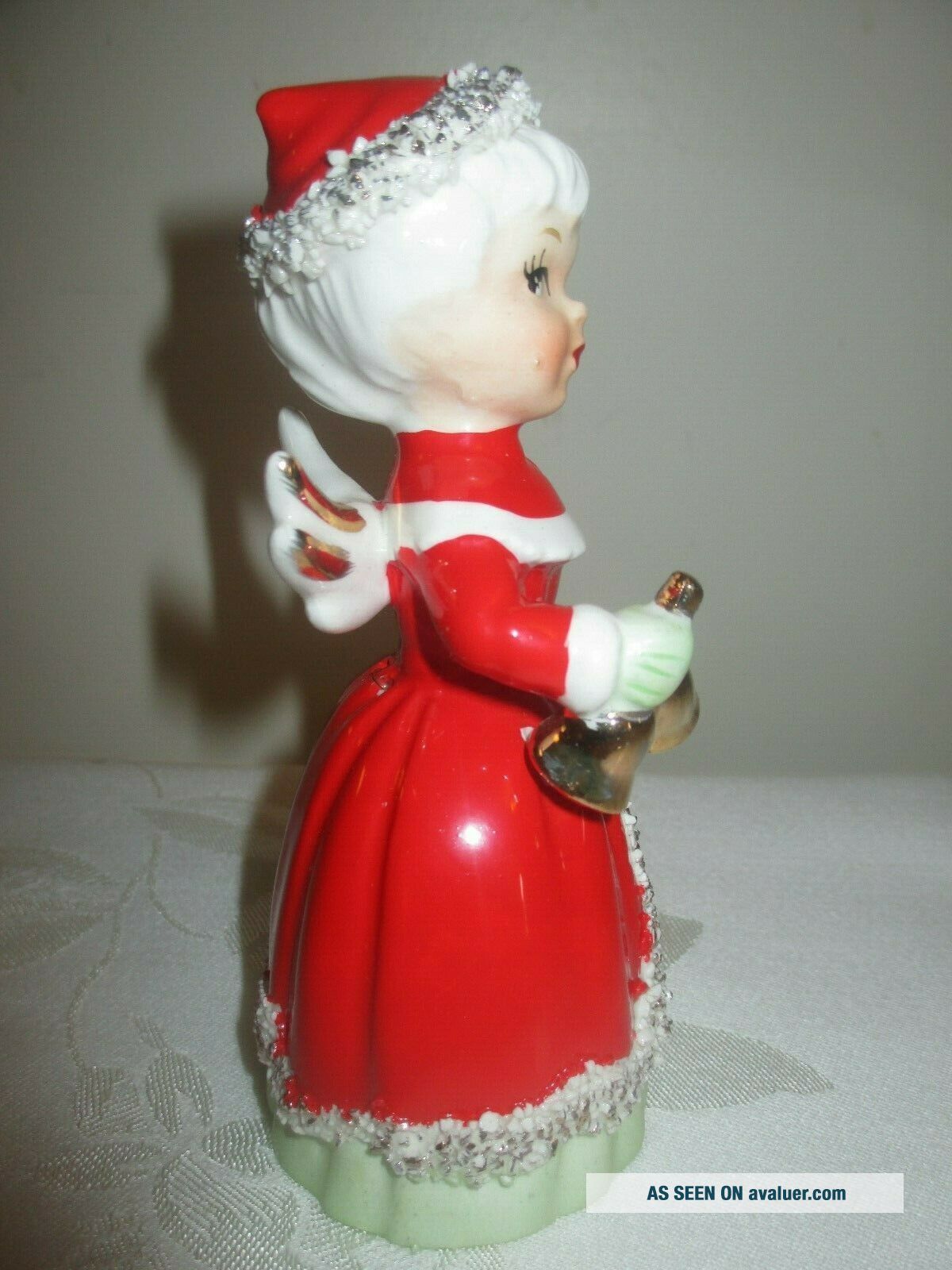 VINTAGE 1956 NAPCO JAPAN 5 " CHRISTMAS ANGEL BELL WITH BELLS AX1694B ...