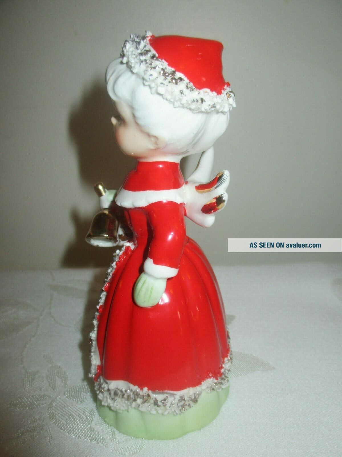 VINTAGE 1956 NAPCO JAPAN 5 " CHRISTMAS ANGEL BELL WITH BELLS AX1694B ...