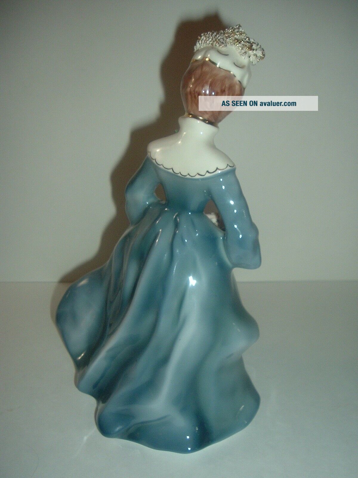 Florence Ceramics Shirley In Blue Gown Lady Figurine | #4115632
