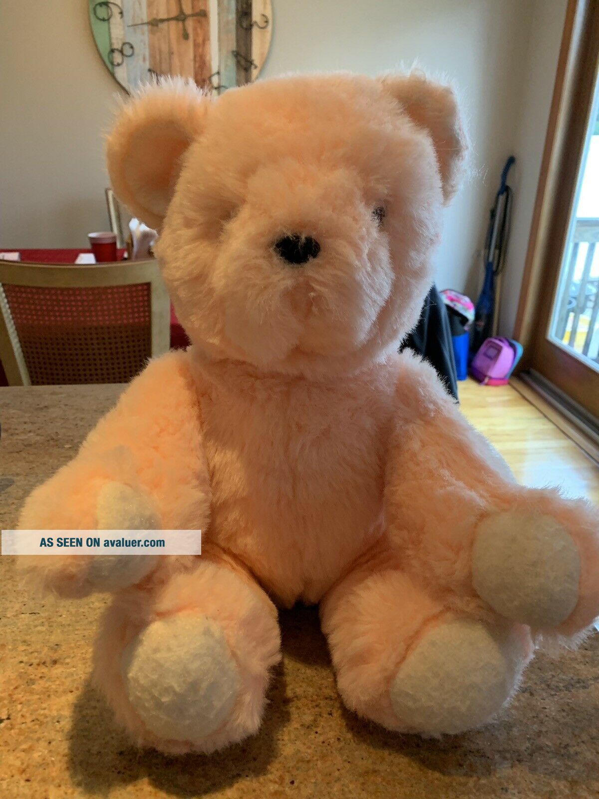 Vintage 1984 Vermont Teddy Bear Company Pink Plush Stuffed Animal ...