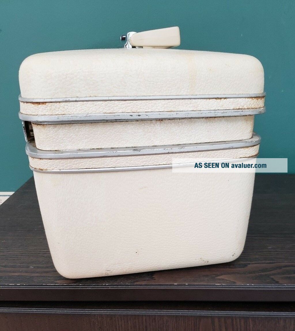 Vintage Sears Courier Train Case White - | #4113047