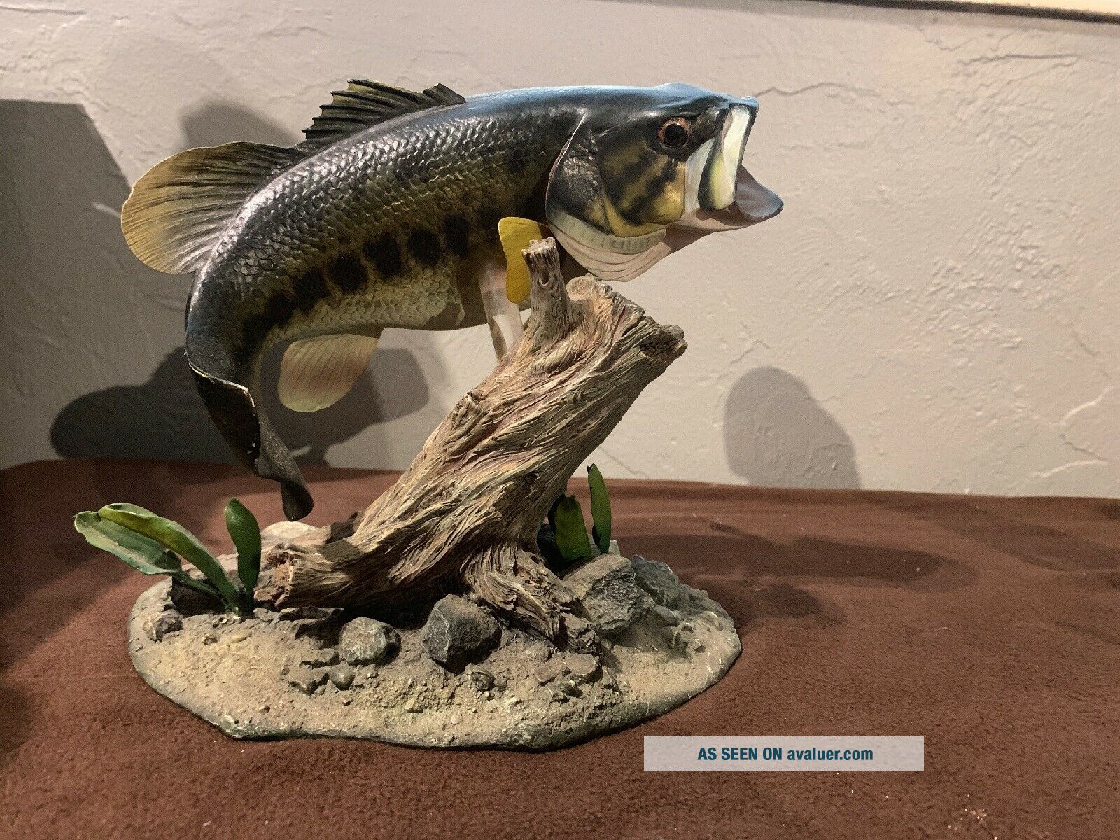 DANBURY SCULPTURE STATUE FIGURINE - BACKWATER BASS BY GEORGE KRUTH ...