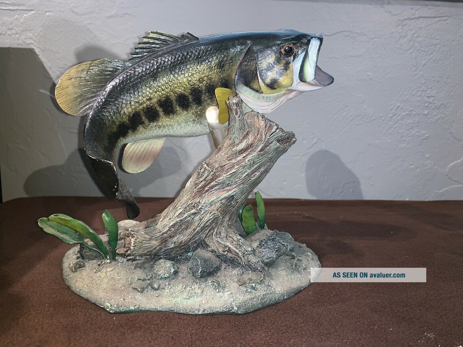 DANBURY SCULPTURE STATUE FIGURINE - BACKWATER BASS BY GEORGE KRUTH ...