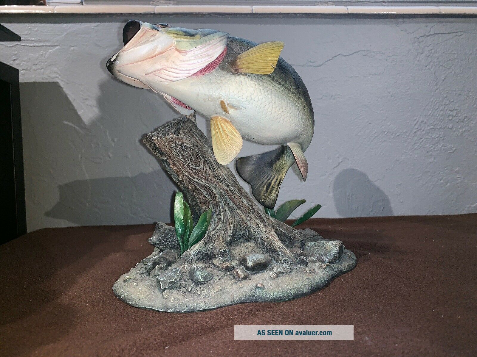 DANBURY SCULPTURE STATUE FIGURINE - BACKWATER BASS BY GEORGE KRUTH ...