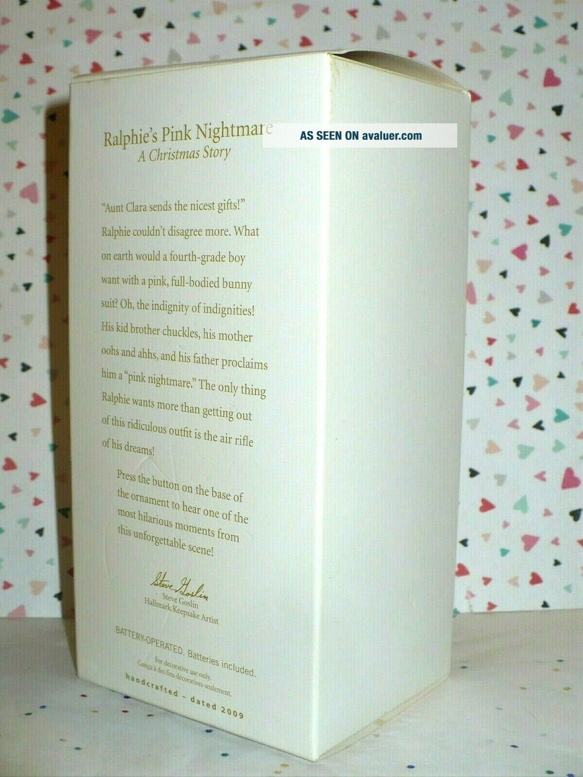 2009 HALLMARK MAGIC RALPHIE ' S PINK NIGHTMARE A CHRISTMAS STORY ...
