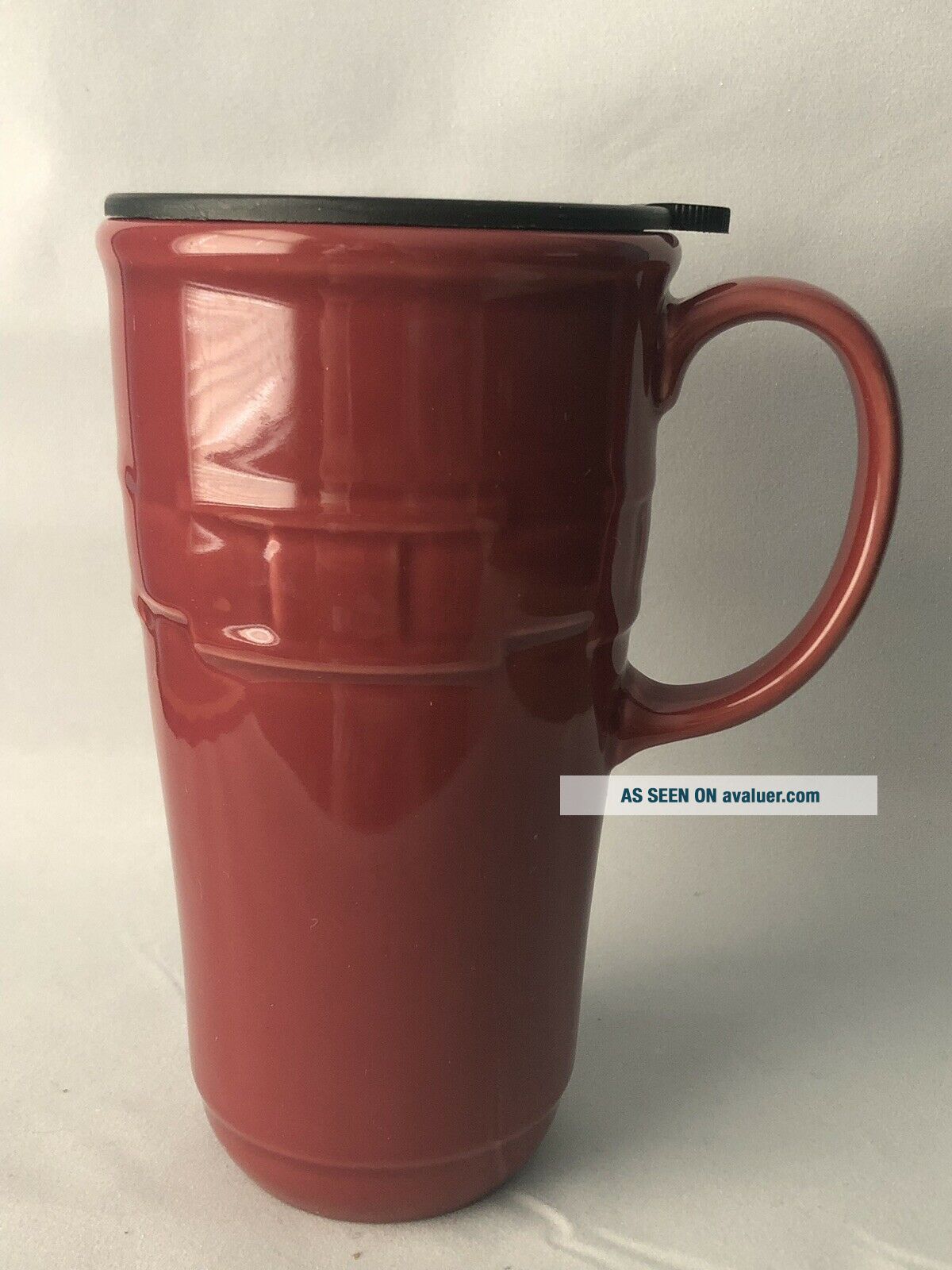 Longaberger Woven Traditions Pottery Travel Mug 16 Ounces W/Lid | #4128827