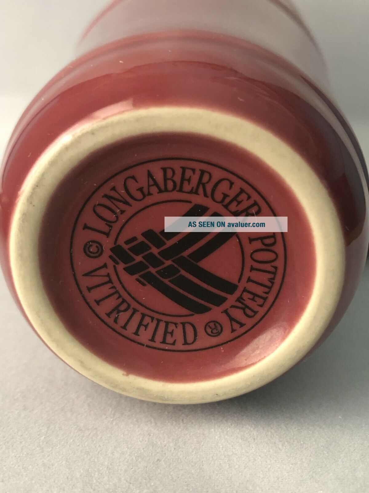 Longaberger Woven Traditions Pottery Travel Mug 16 Ounces W/Lid | #4128827