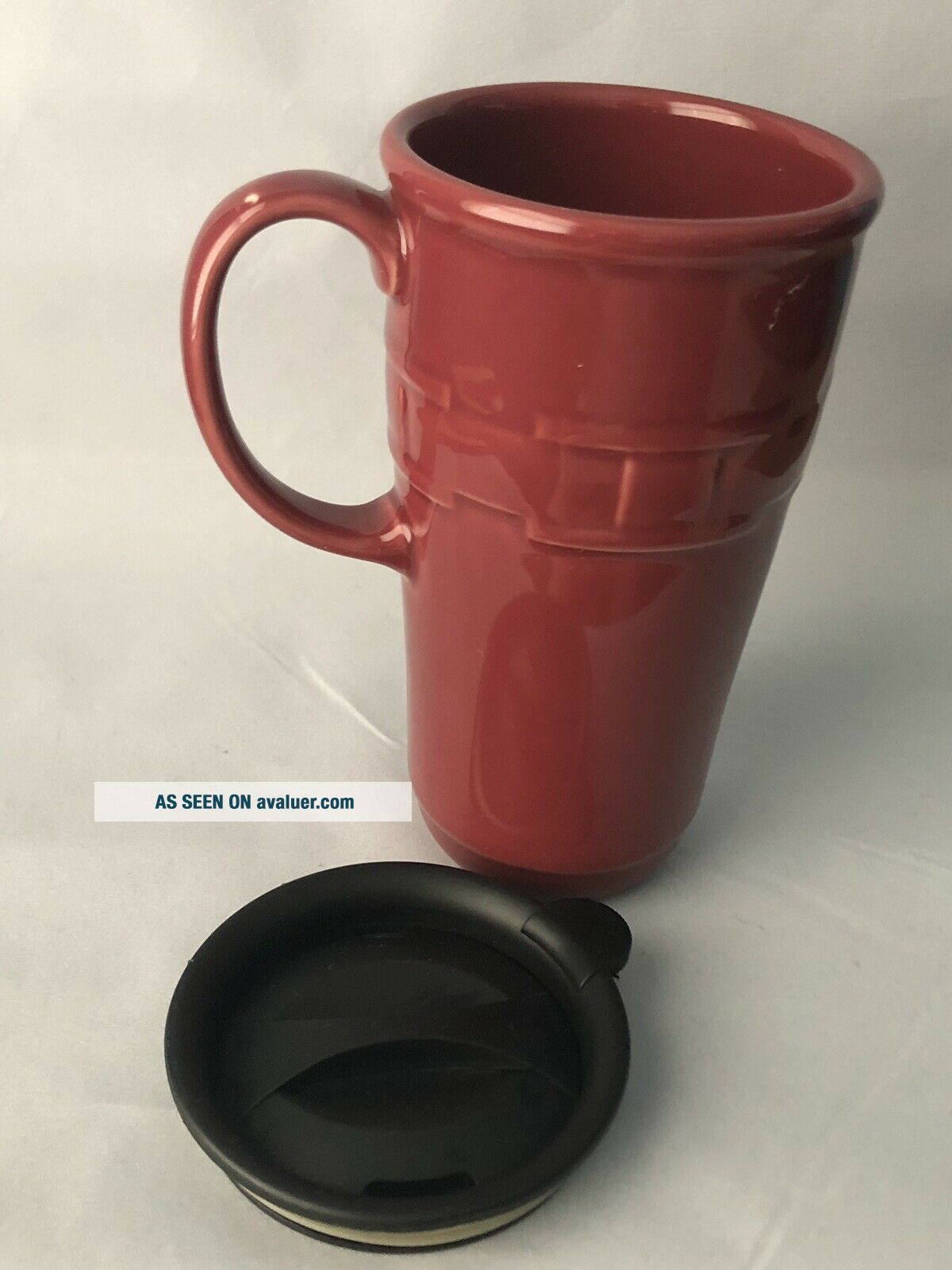 Longaberger Woven Traditions Pottery Travel Mug 16 Ounces W/Lid | #4128827