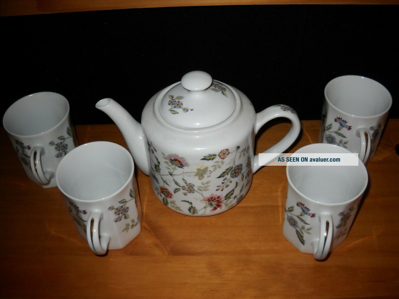 Andrea By Sadek BUCKINGHAM Tea Set Tea Pot & 4 Mugs | #4137285