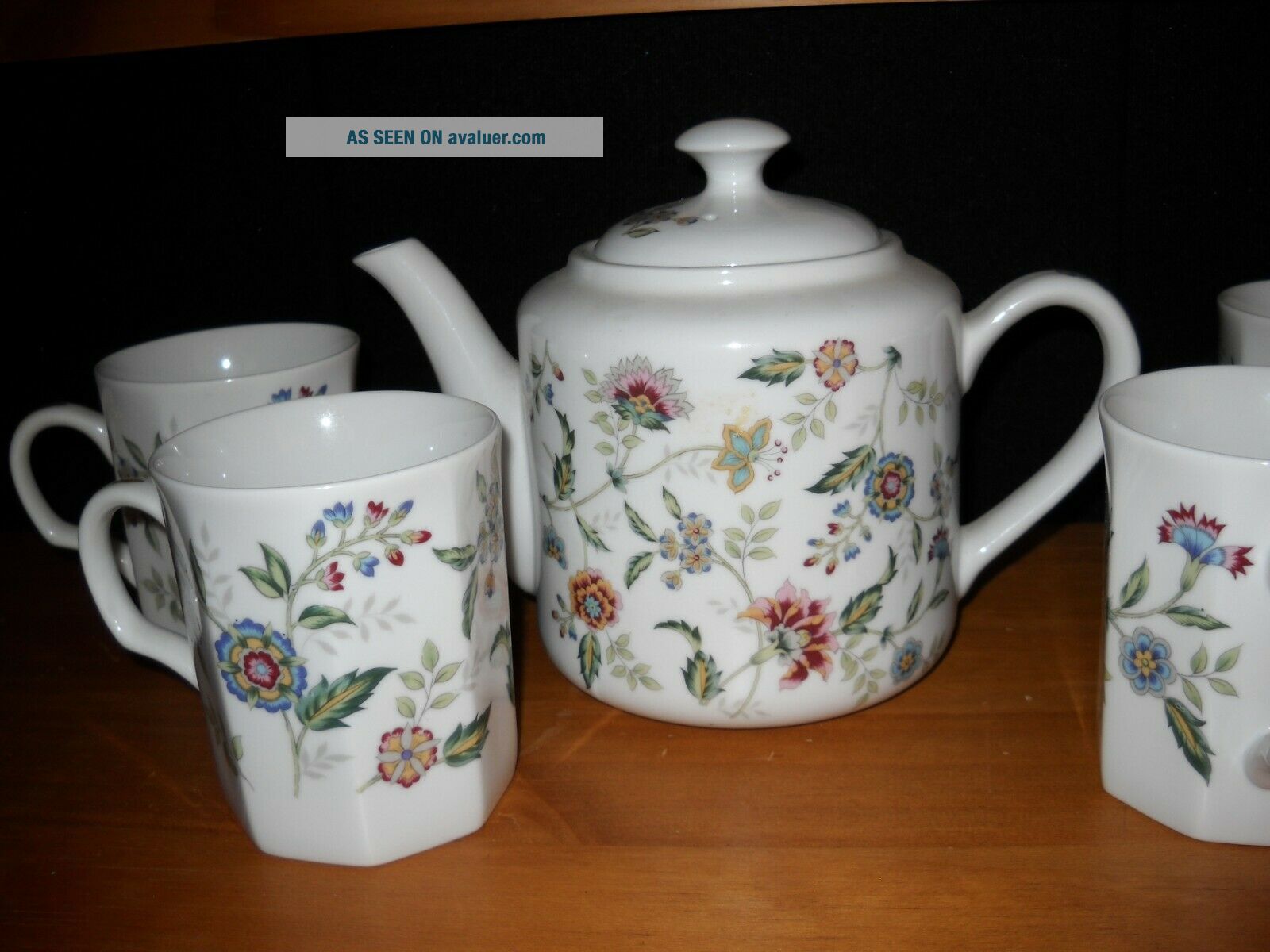 Andrea By Sadek BUCKINGHAM Tea Set Tea Pot & 4 Mugs | #4137285