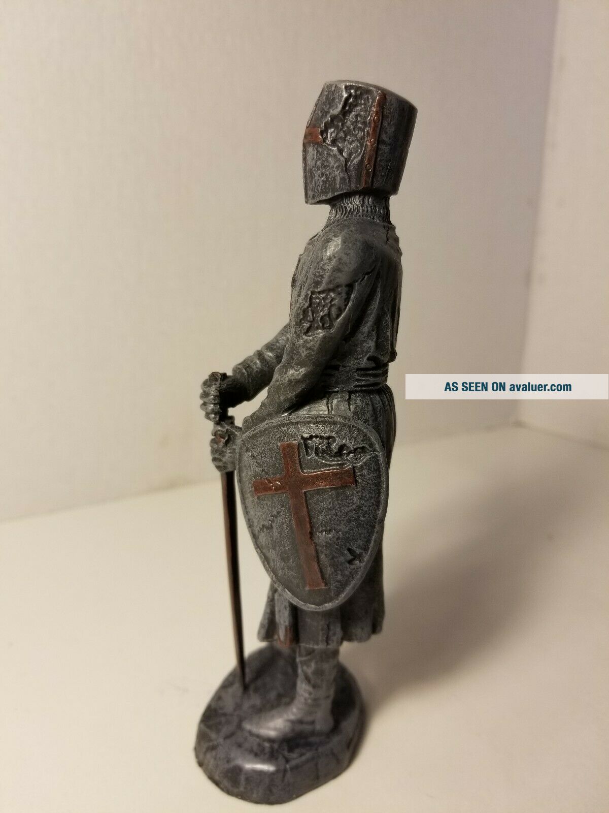 MEDIEVAL KNIGHT CRUSADER ELITE TEMPLAR SWORDSMAN STATUE FIGURINE SUIT ...