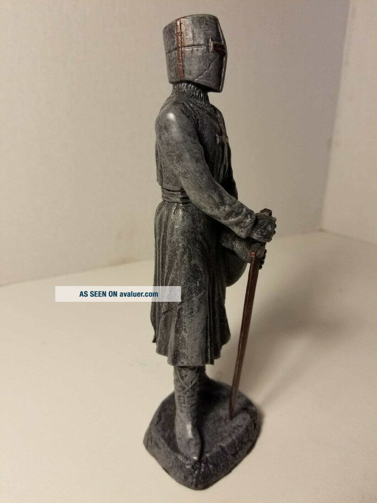 MEDIEVAL KNIGHT CRUSADER ELITE TEMPLAR SWORDSMAN STATUE FIGURINE SUIT ...