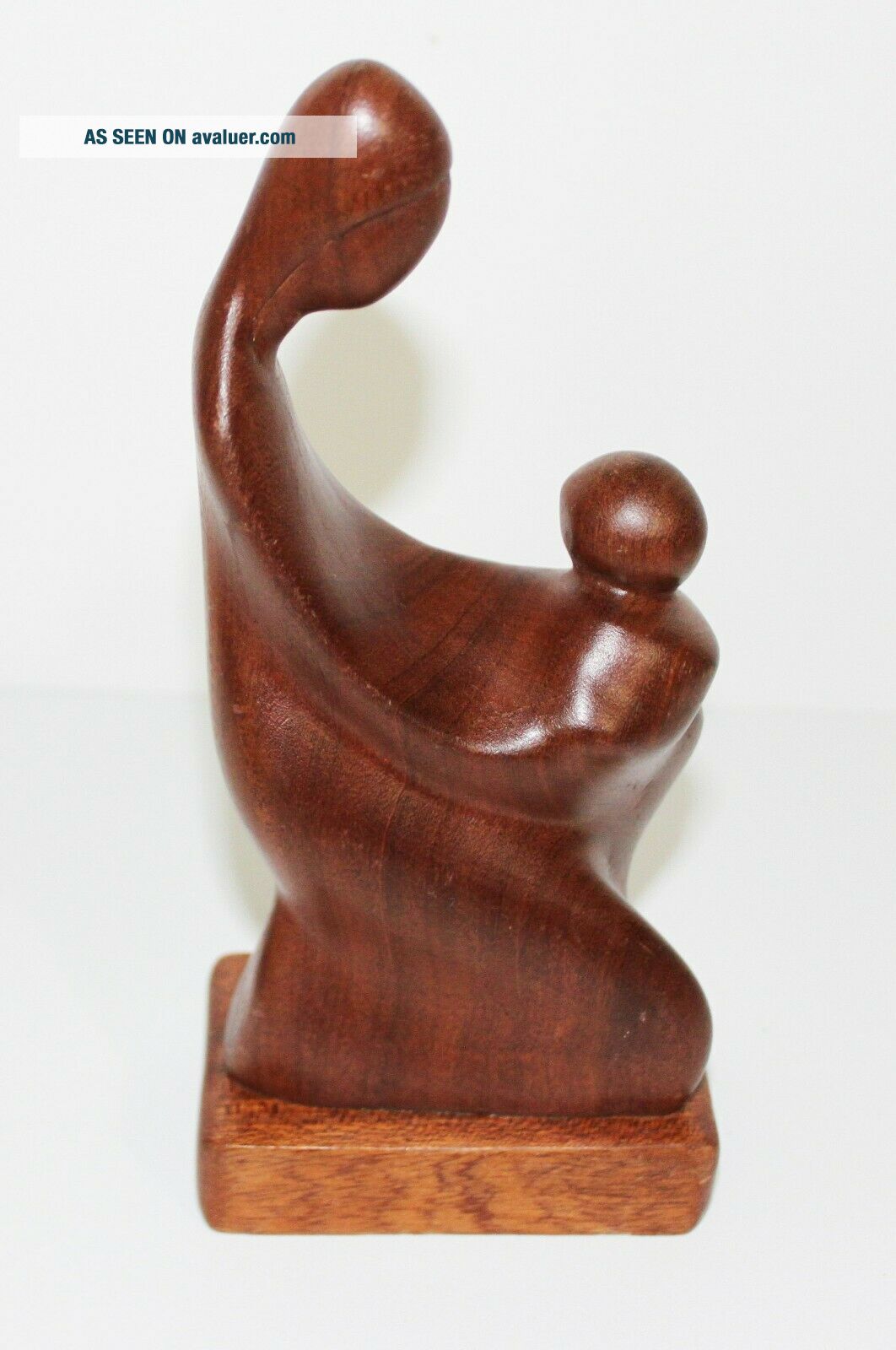 Mother And Child Wooden Figure Sculpture Hand Carved Brown Mother ' S ...