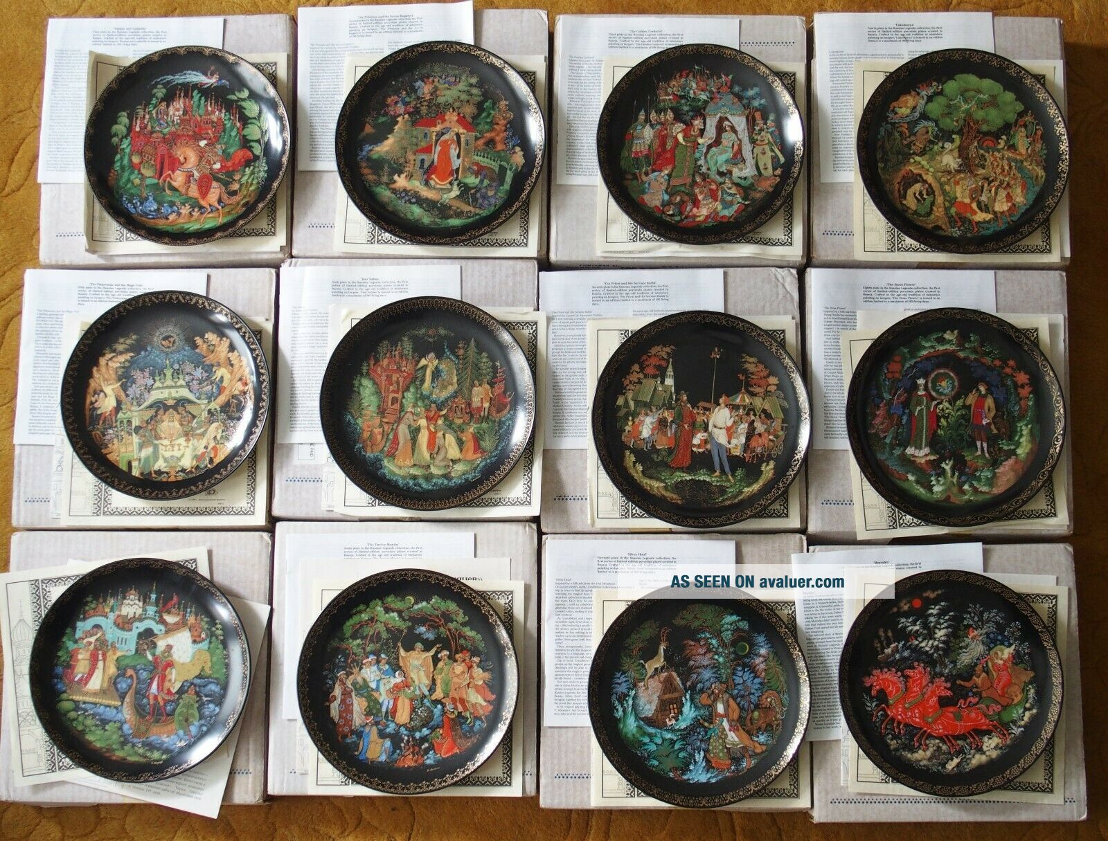Complete Set Of 12 Bradford Exchange Russian Legends Collectors Plates ...