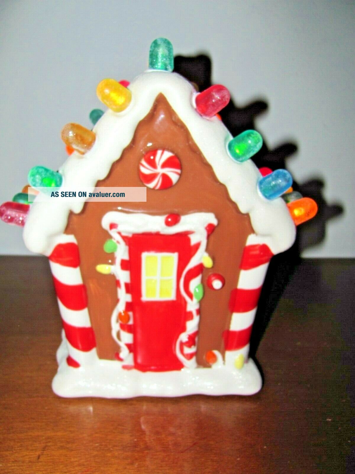 2008 HALLMARK CERAMIC GUM DROP GINGERBREAD HOUSE MUSICAL LIGHTS UP ...