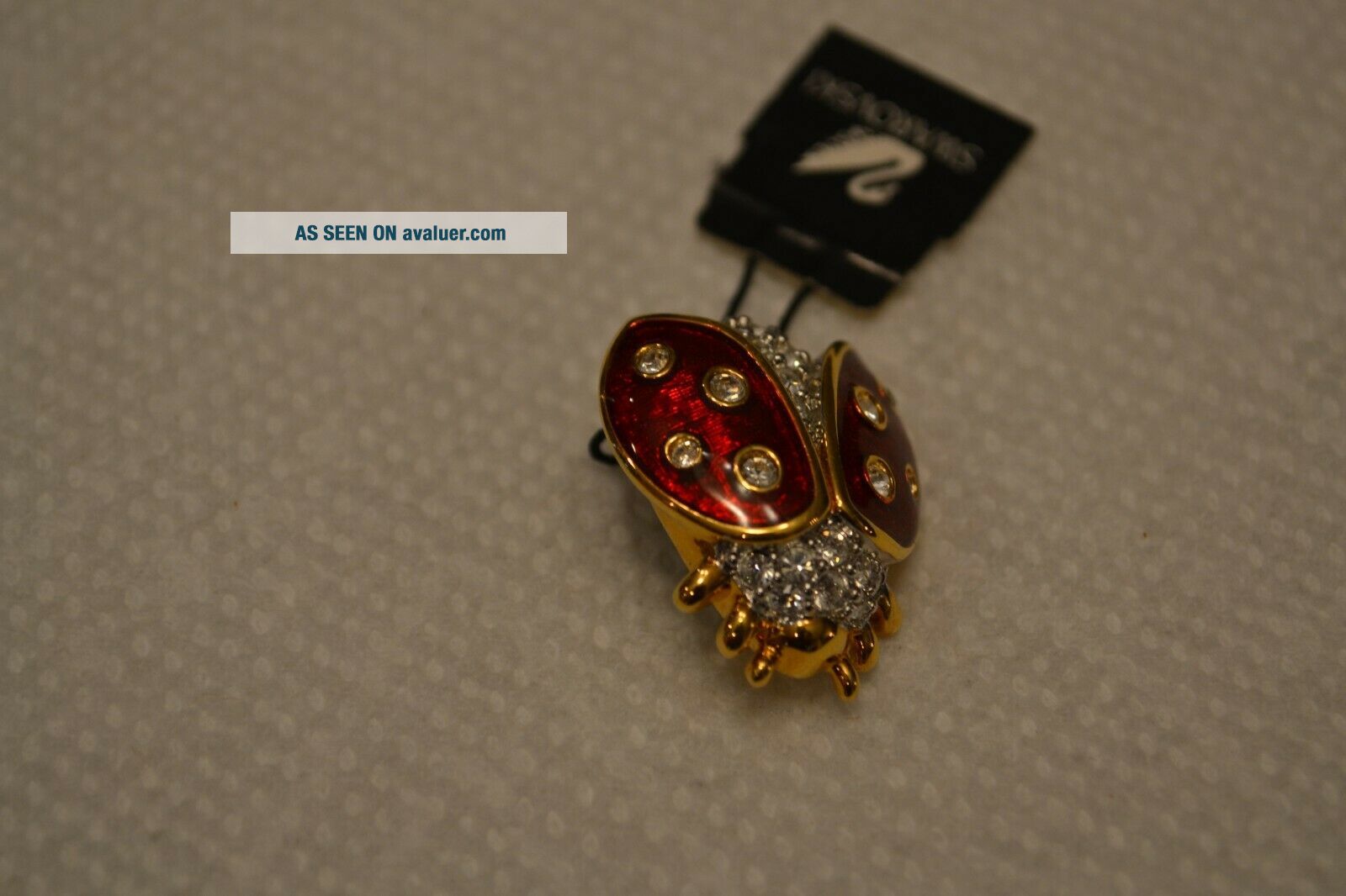 Swarovski Crystal And Enamel Ladybug Brooch | #4160100