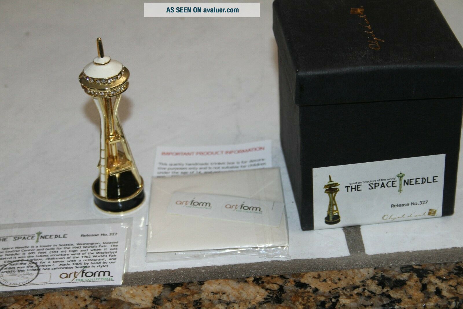 Objet D ' Art Release No 327 The Space Needle Trinket Box Art Form ...