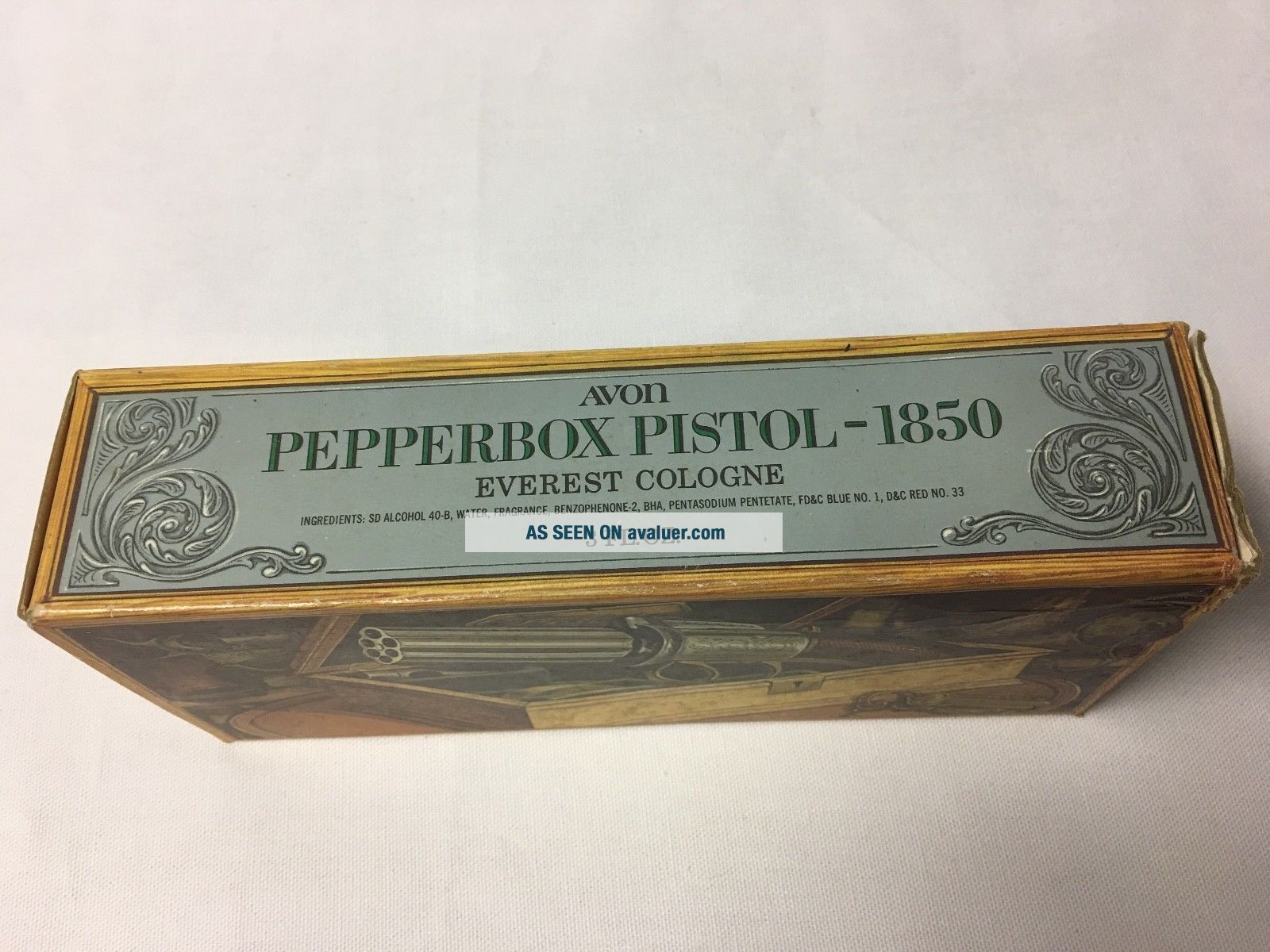Vintage Avon Pepperbox Pistol 1850 Everest Cologne Full Bottle | #4162737