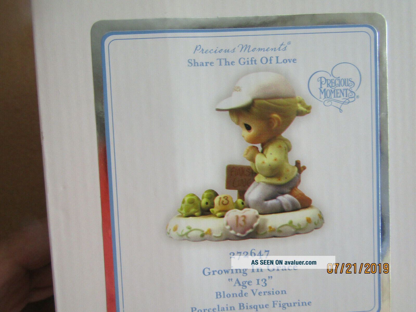 PRECIOUS MOMENTS " GROWING IN GRACE " AGE13 1997 272647 BOX & PACKING ...