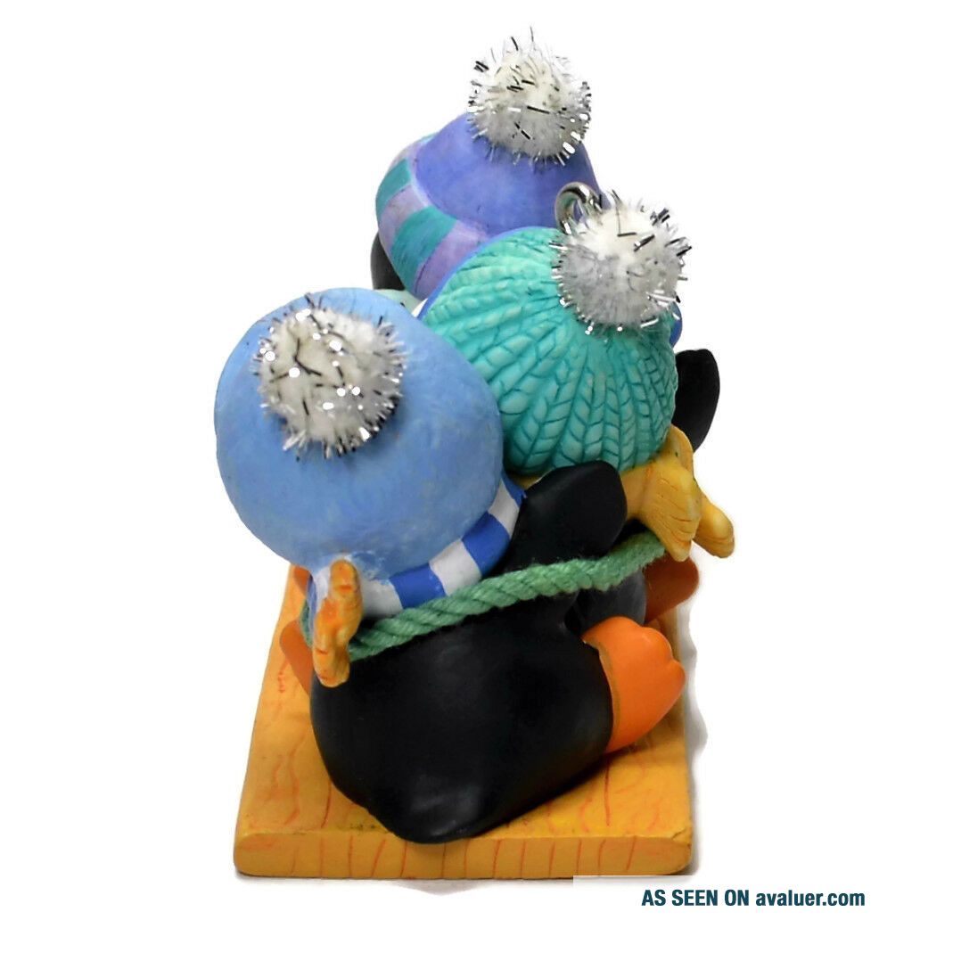 2001 Hallmark Keepsake Penguins At Play Christmas Ornament No Box ...