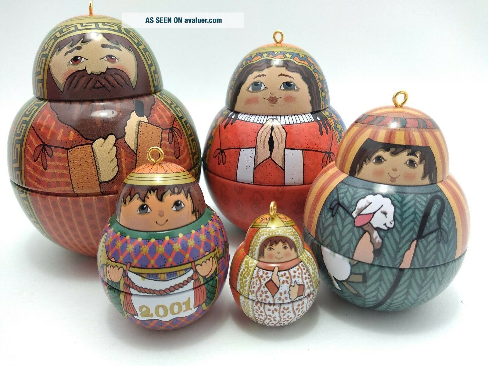 Hallmark Keepsake Ornament 2001 Nesting Nativity Club Edition 5 ...