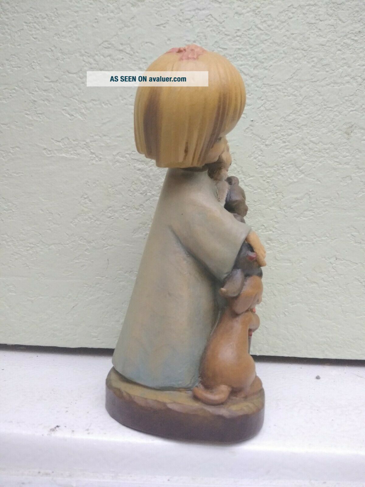 Anri Juan Ferrandiz Quintet 6 " Wood Carved Figurine Girl Playing Bass ...