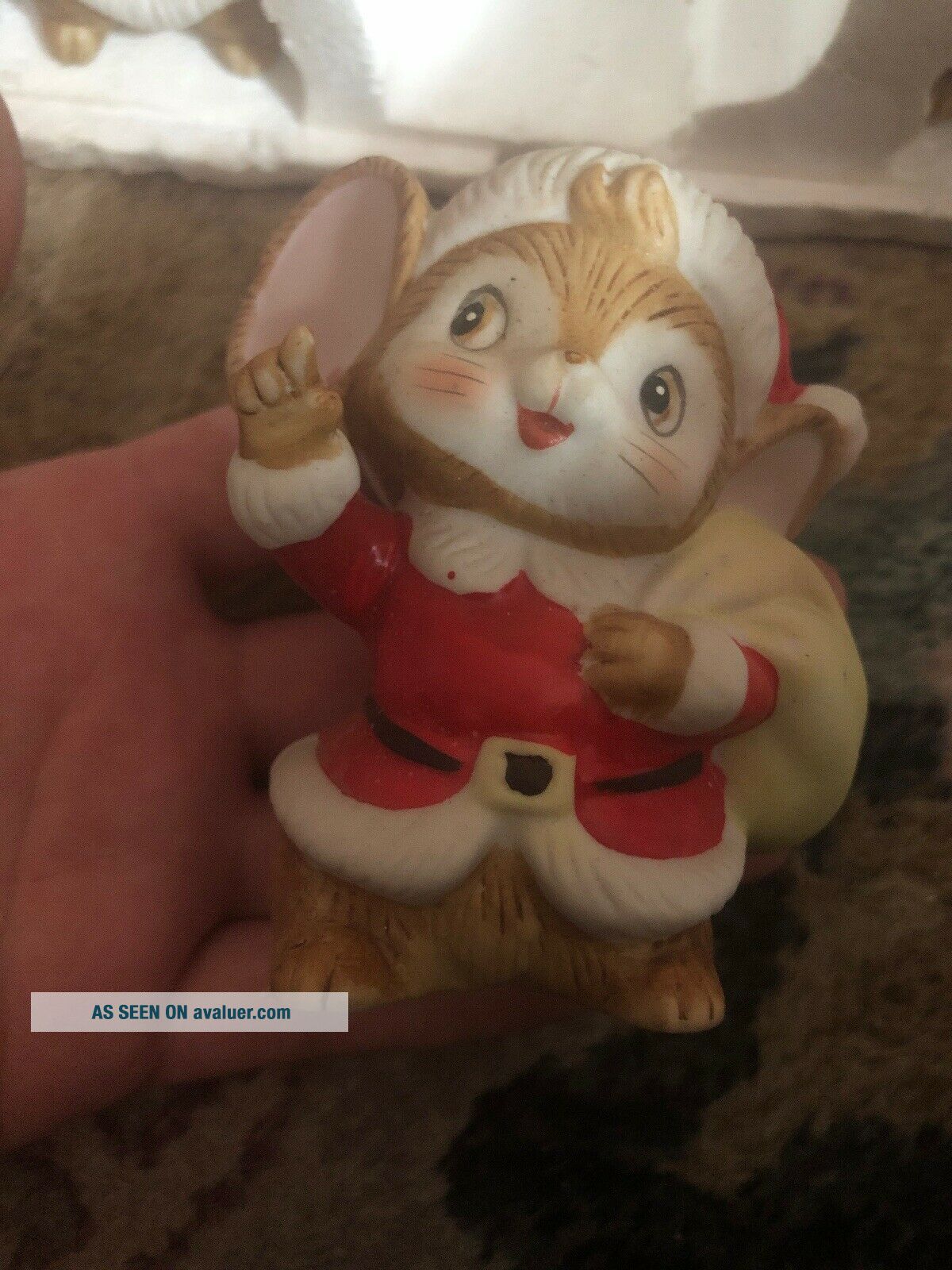 Vintage HOMCO Santa Mouse Ceramic Christmas Figurines Set Of 3 Mice ...