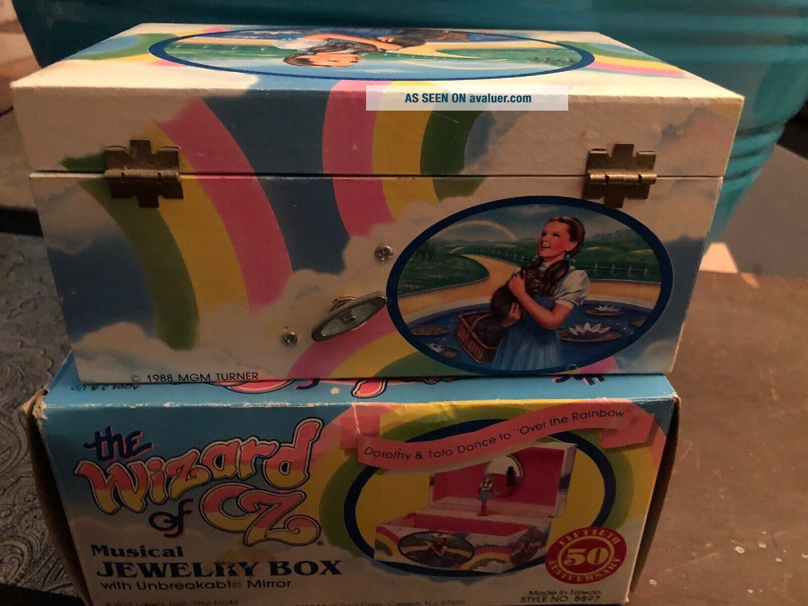 Vintage Wizard Of Oz Dorothy Jewelry Box Wind Up 1988 | #4209291
