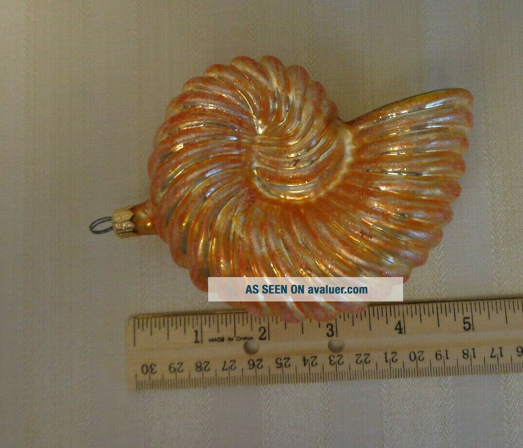 Christopher Radko Glass Nautilus Shell Christmas Ornament | #4214354