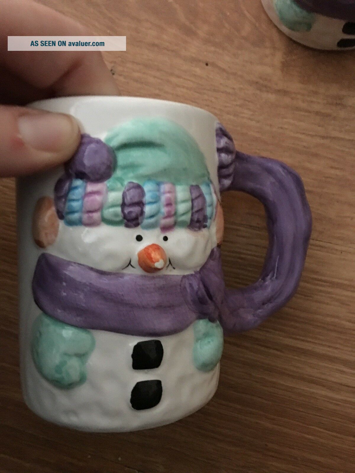 SET OF 2 DESIGNPAC INC. SNOWMAN COFFEE MUGS (9B360) Holiday Christmas ...