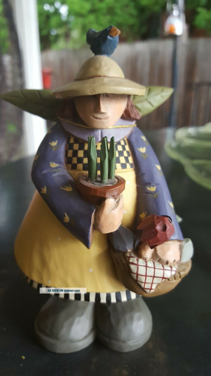 WILLIRAYE STUDIO SPRING ANGEL FIGURINE Farmer ' S Market Hang Tag ...