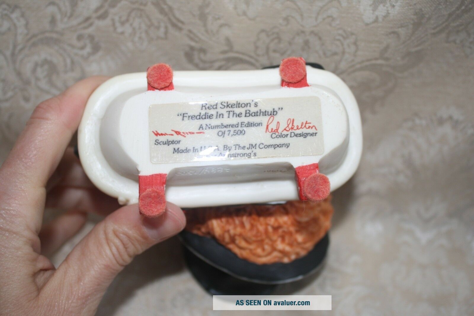 Hal Reed Clown Sculpture RED SKELTON ' S Freddie In The Bathtub With ...