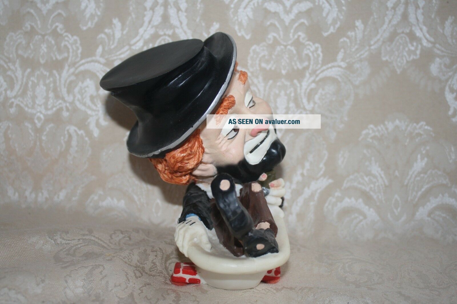 Hal Reed Clown Sculpture RED SKELTON ' S Freddie In The Bathtub With ...