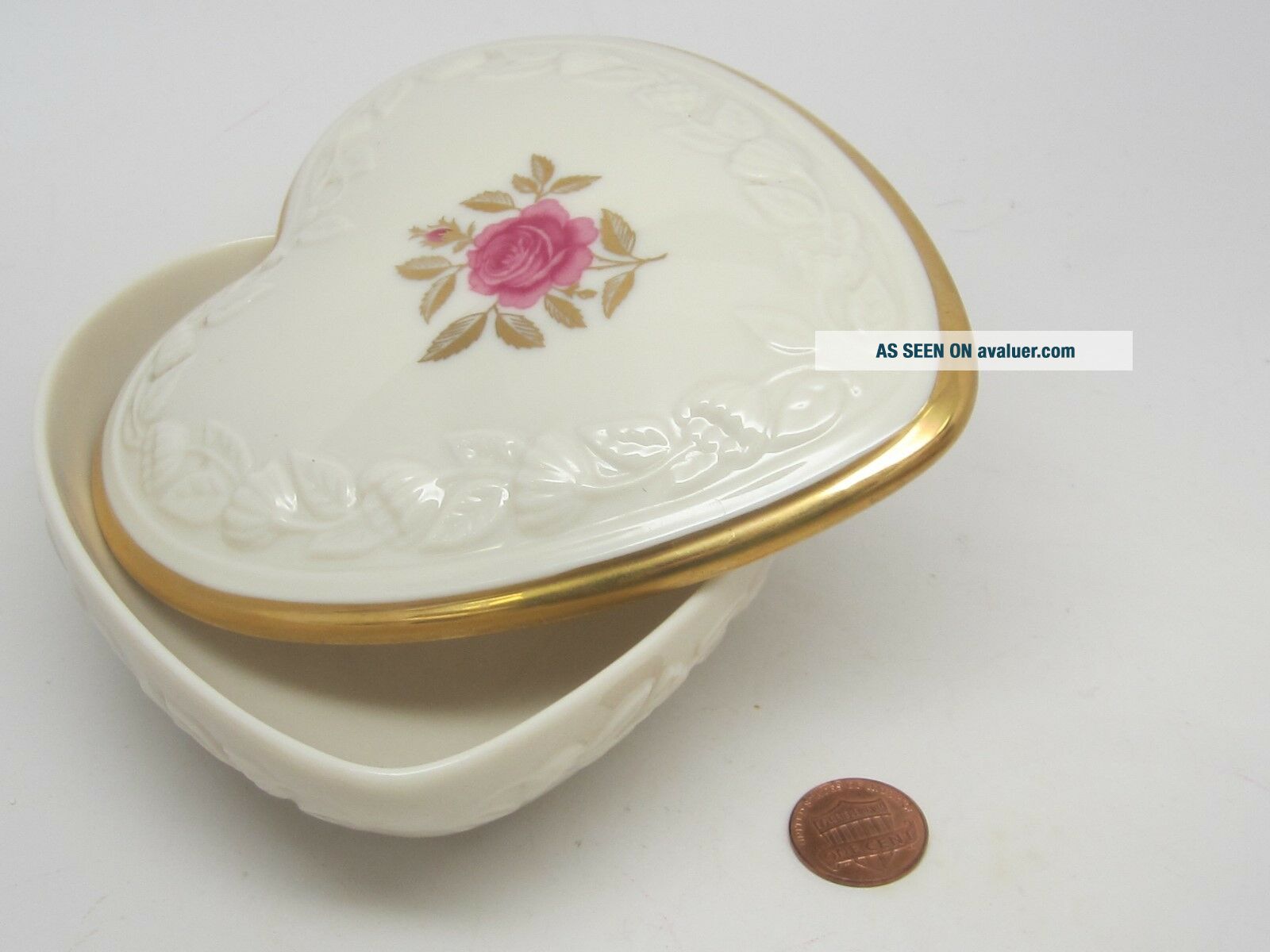 Collectibles LENOX HEART SHAPE CANDY DISH With ROSES MADE In USA | #4250610