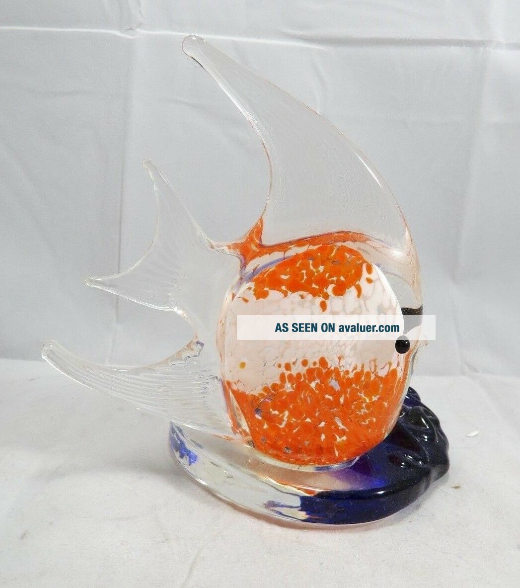 Partylite Tropical Glass Angel Fish Tealight Candle Holder Beach House ...