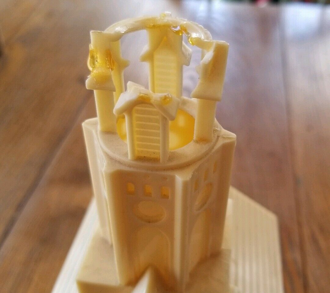 Vintage Raylite Plastic Christmas Church Silent Night Music Box PARTS ...
