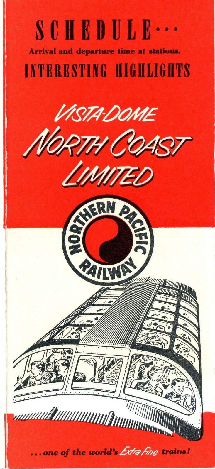 Orig, Vintage Northern Pacific Railway Brochure And Time Table, " North ...