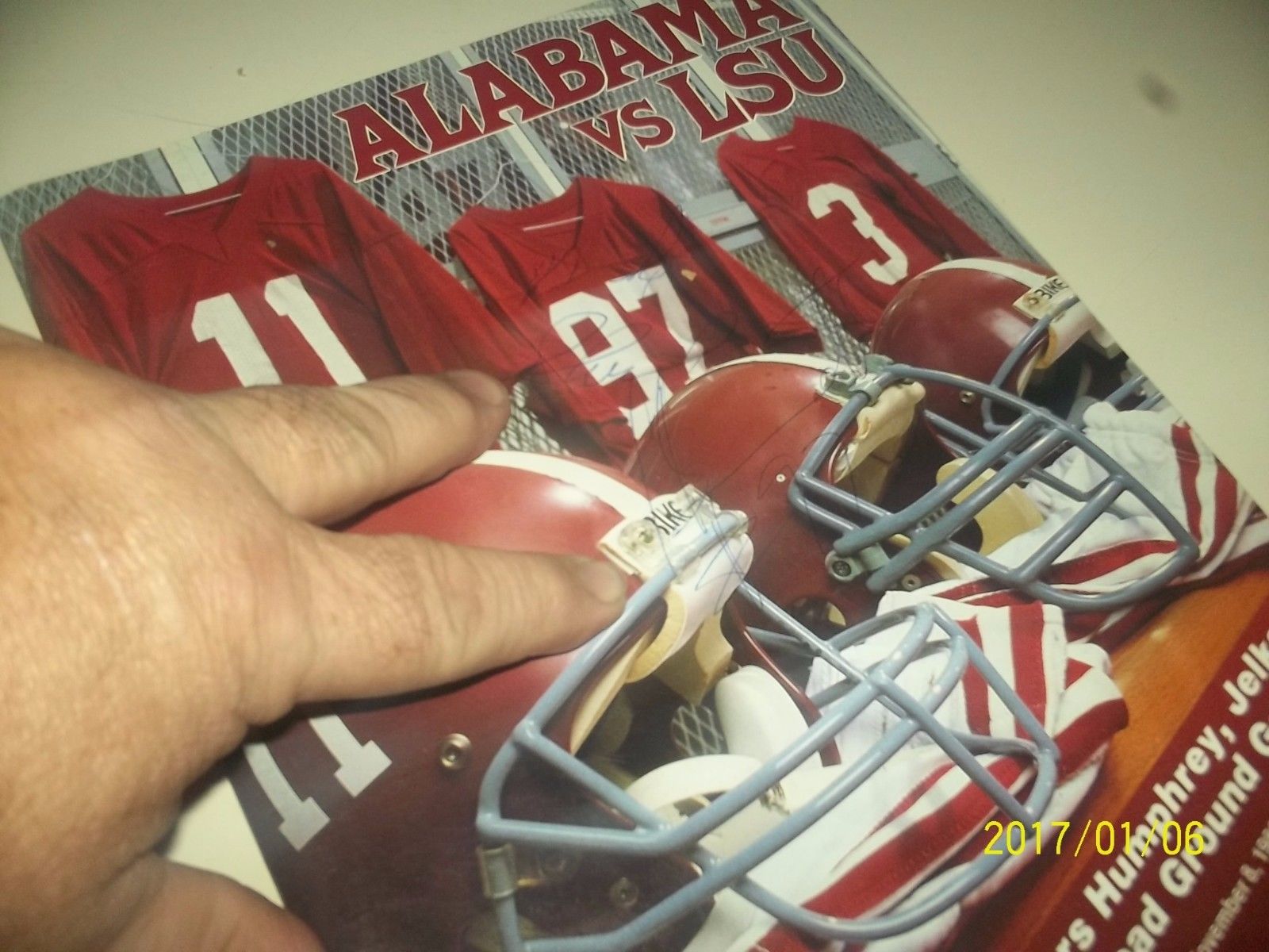 1986 Alabama Vs LSU Football Program AUTOGRAPHS Bennett - Shula - Van ...